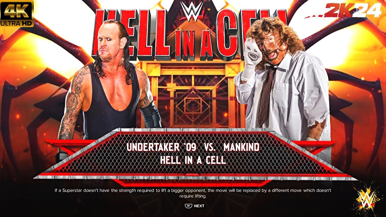 UNDERTAKER VS MANKIND HELL IN A CELL FULL MATCH || WWE2K24 GAMEPLAY ...