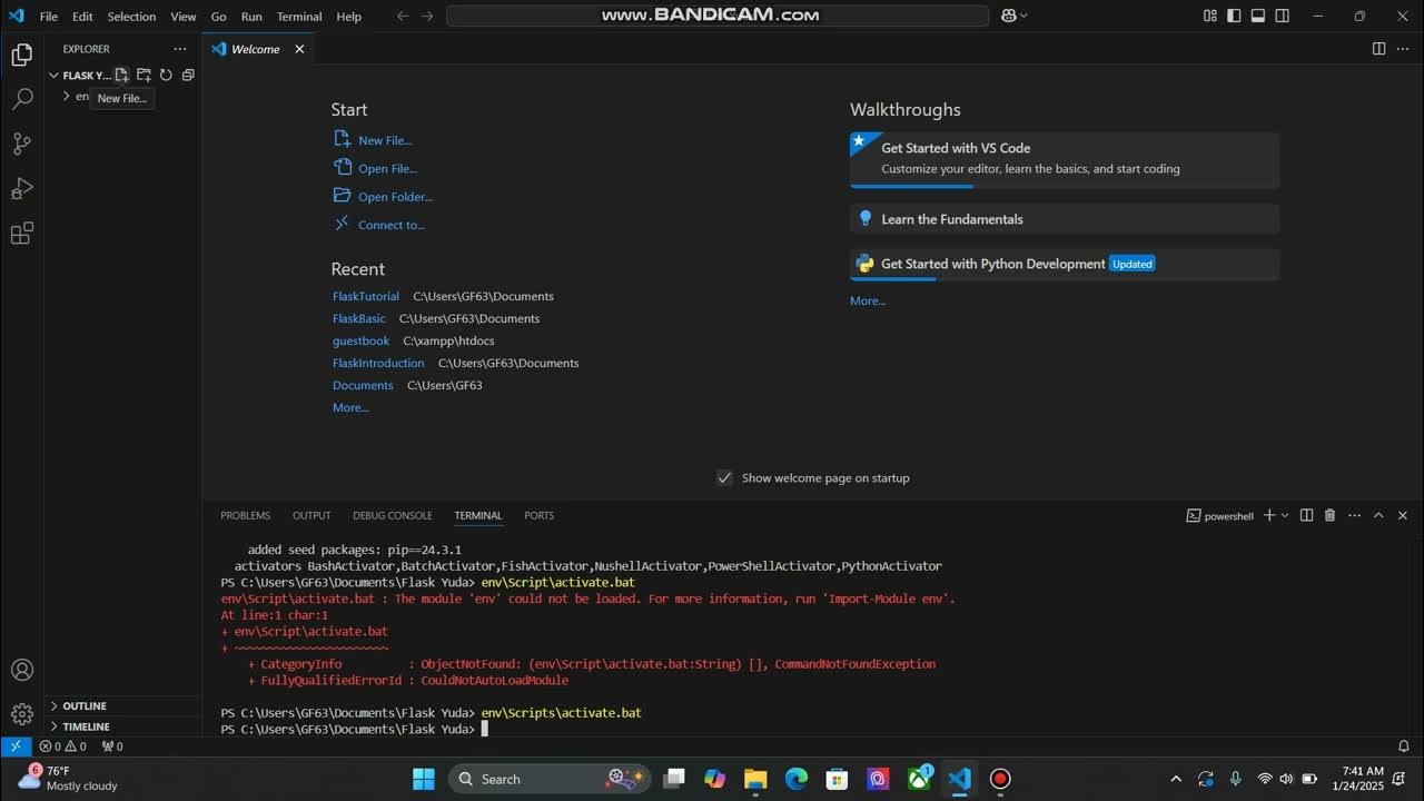 Tutorial Instalasi Flask dengan Visual Studio Code - YouTube