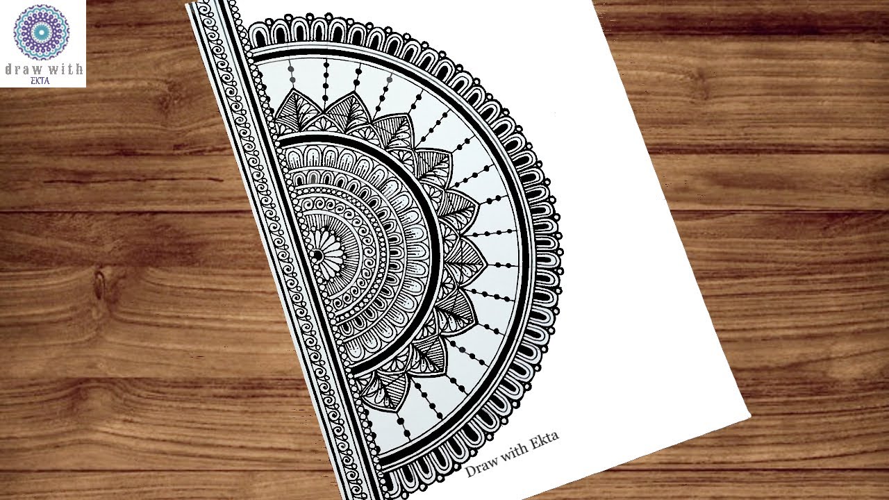 How to draw Mandala art for beginners | Easy Mandala Art | Mandala art ...