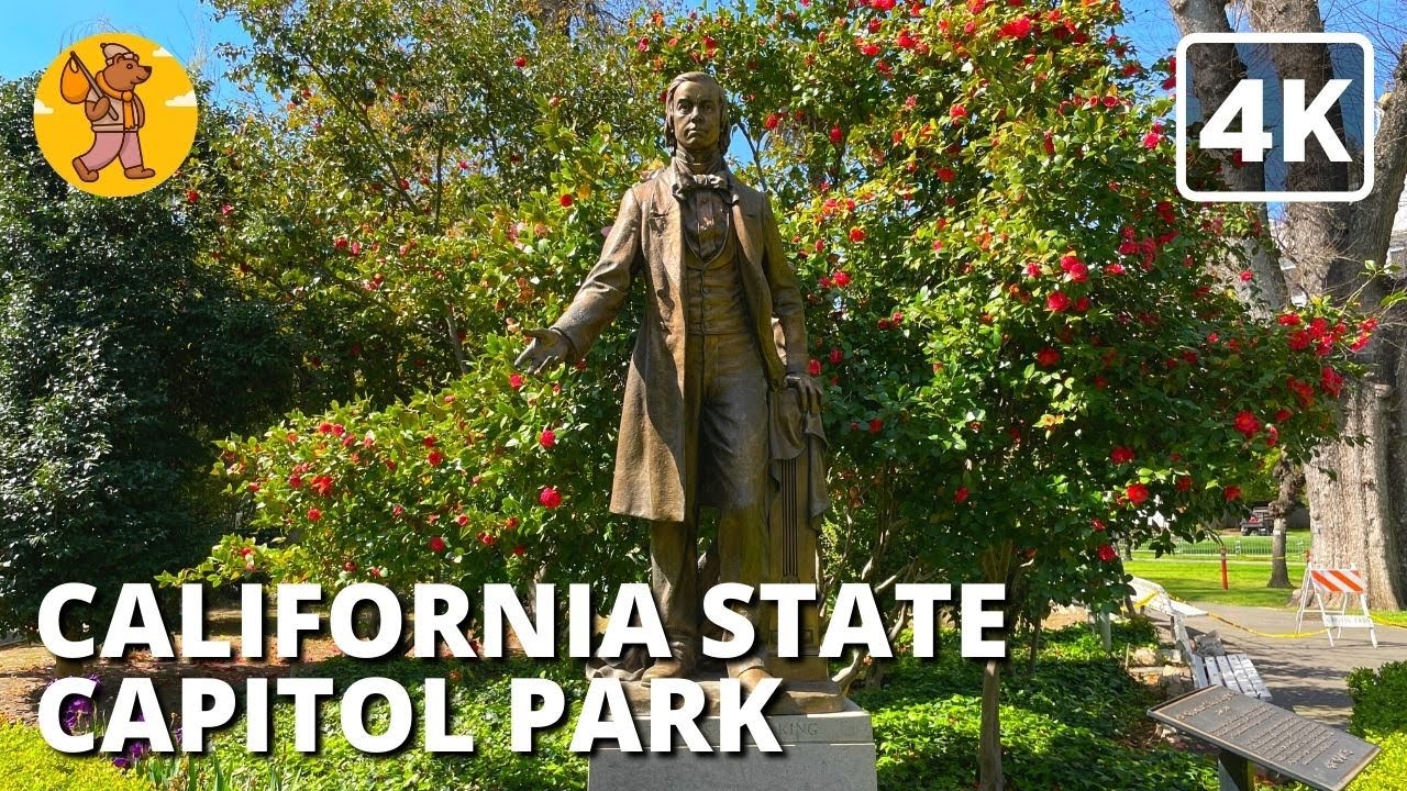 California State Capitol Park Walking Tour | {4k} 🔊 Binaural Sound ...