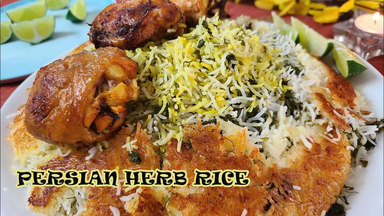 Persian Herbed Rice with Tahdig | Perfectly Delicious Sabzi Polo with ...