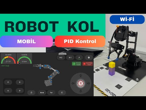 Robot Kol 6 Eklemli / 6-DOF, Mobil Yönetim, Wİ-Fİ, ESP8266