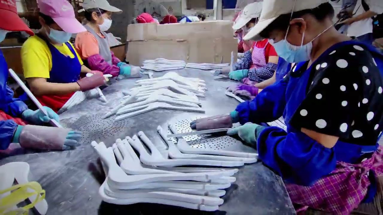 WOODEN HANGER FACTORY - YouTube