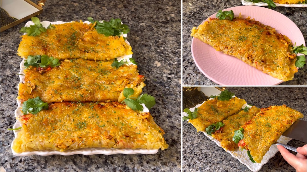 فطائر البطاطس بدون بيض بدون دقيق بحشوة لذيذة بزااف👌🏻أسرع وألذ وجبة عشاء ...