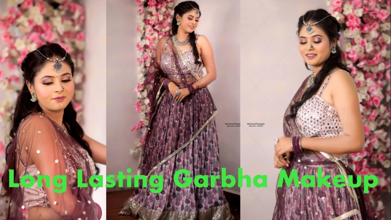Long lasting Garbha makeup look /Navratri Garbha look makeup / easy ...