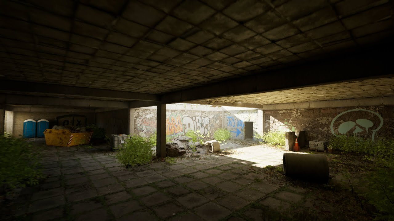Unreal Engine 5 Realistic ruined building walkthrough in the style of ...