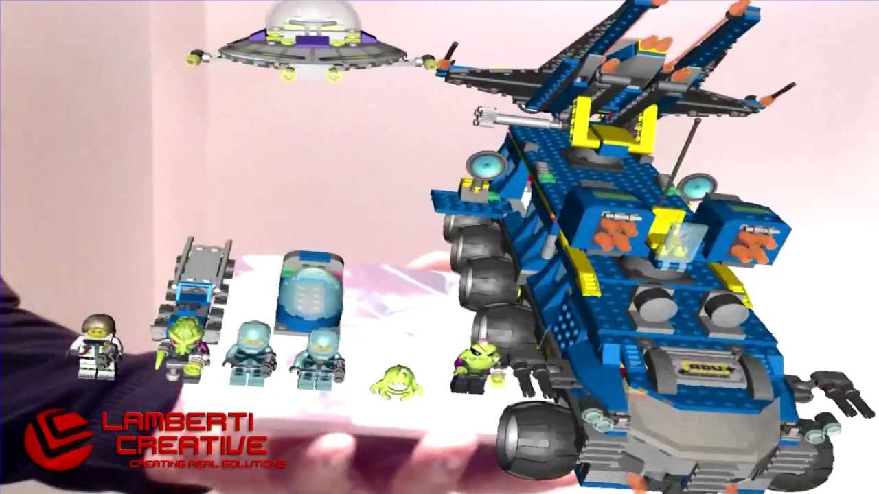 [AR] Augmented Reality 3D Lego Space Earth Defence HQ. - YouTube