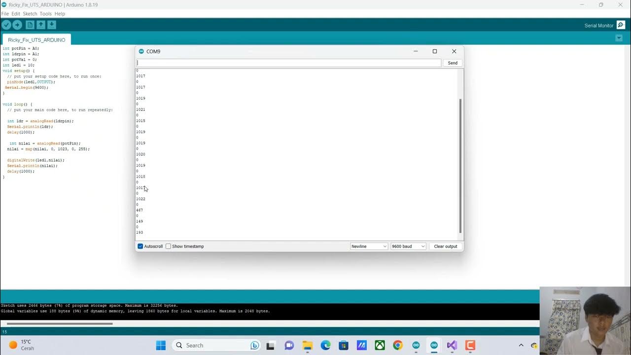 Progres UTS mata kuliah Akuisisi Data - Teknik Elektro UGJ - YouTube