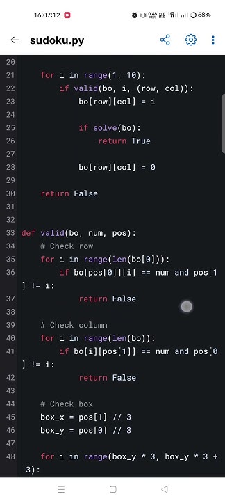 Python Tutorial Python Sudoku App 🐍🐍🐍🐍 Shorts Viral Coding Python Dz Coding
