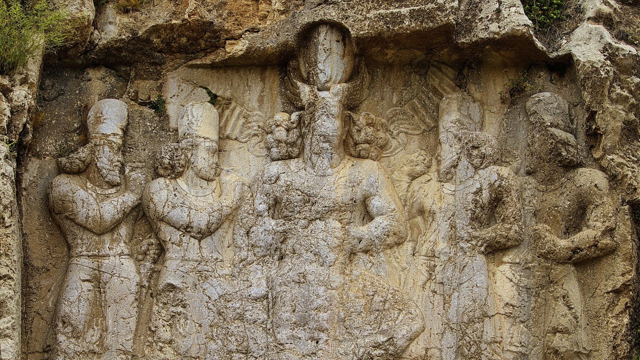 Sasanian King Bahram with his Persian nobles (نقش فراموش شده بهرام دوم ...
