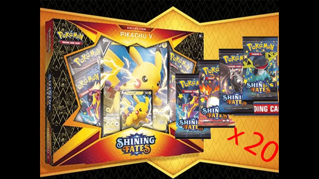 Shining Fates Booster Packs opening 5 Pikachu V Boxes - YouTube