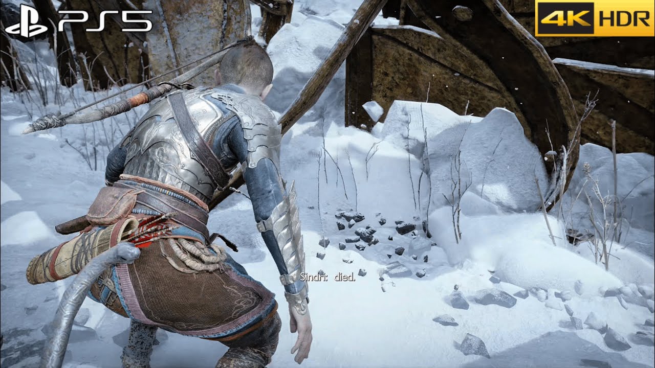 Sindri Reveals Brok is Dead to Atreus Scene - God Of War Ragnarok [4K ...