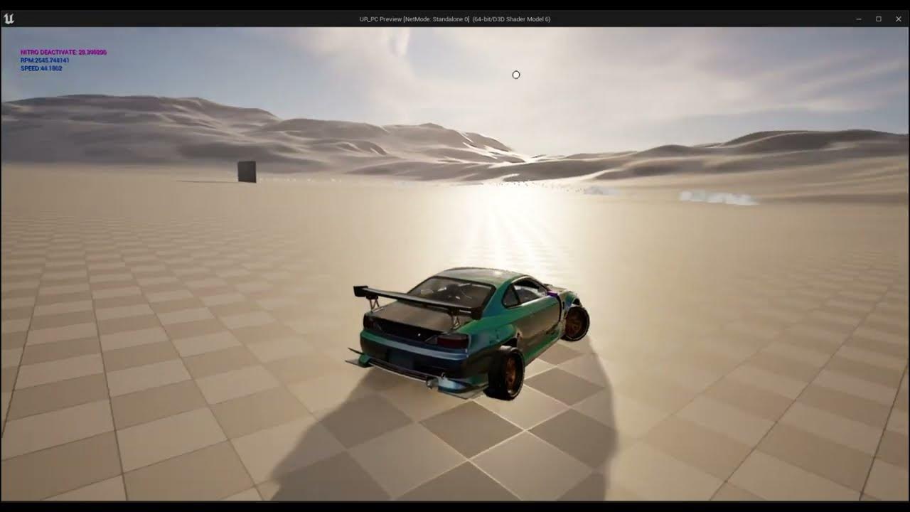 Unreal Engine 5. Chaos Vehicle. Higher speed and angle? More smoke! - YouTube