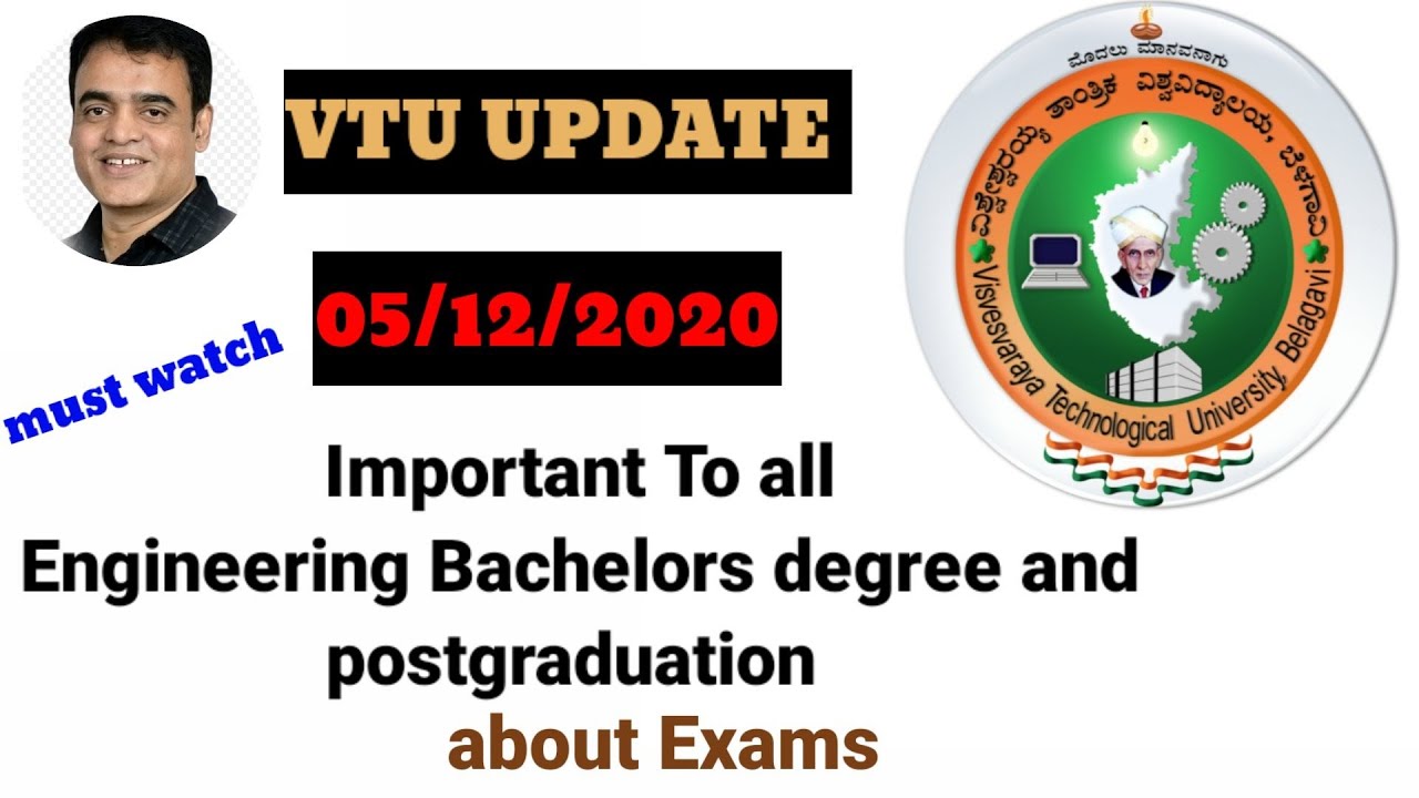 VTU UPDATE TODAY 2020 | Important For All Engineering, Bachelor degree ...