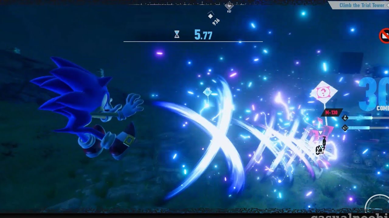 Sonic Frontiers DLC: 800 damage in 10 secs! Challenge M-130 - YouTube