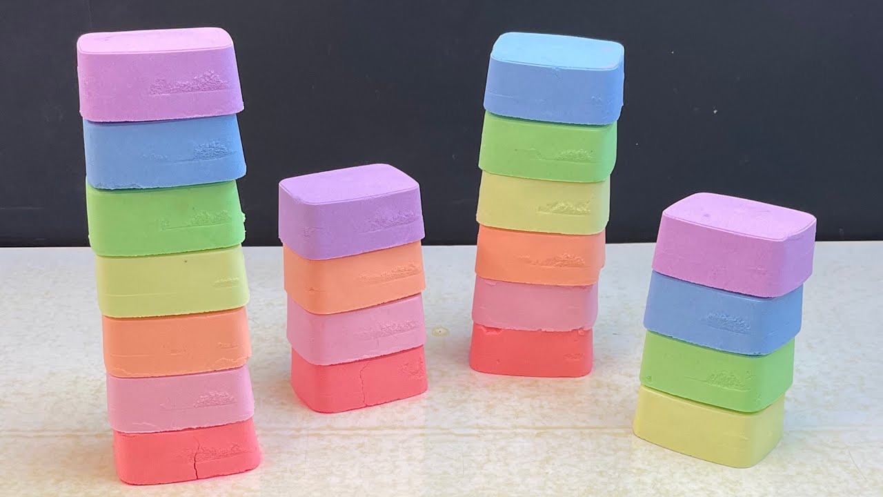 Crushing rainbow-colored columns - YouTube