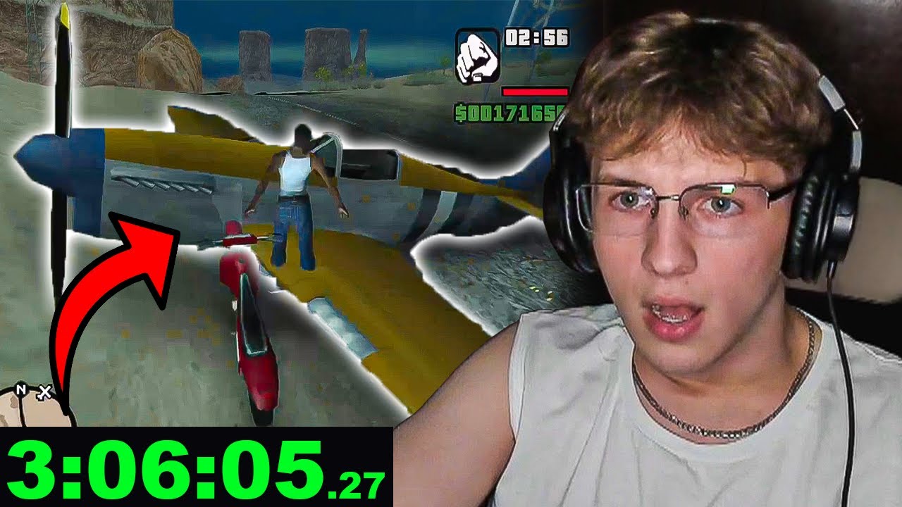 ME CHOCÓ UN AVIÓN EN GTA SAN ANDREAS (speedrun) - YouTube