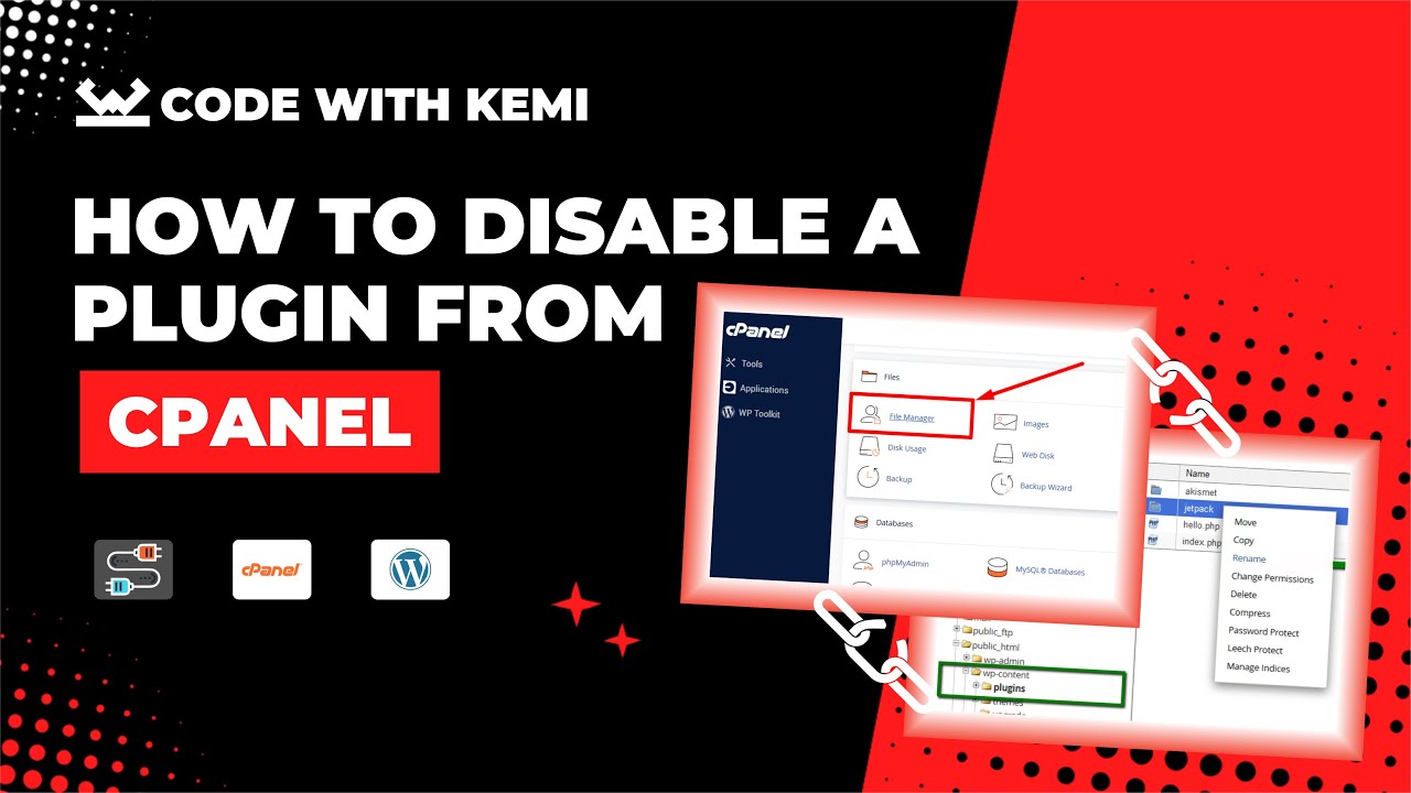 How to disable a Plugin from cPanel - YouTube