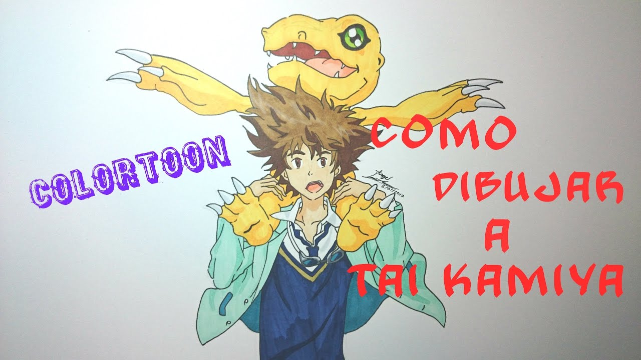 Como dibujara a TAI KAMIYA (TAICHI YAGAMI) Digimon tri / HOW TO DRAW ...