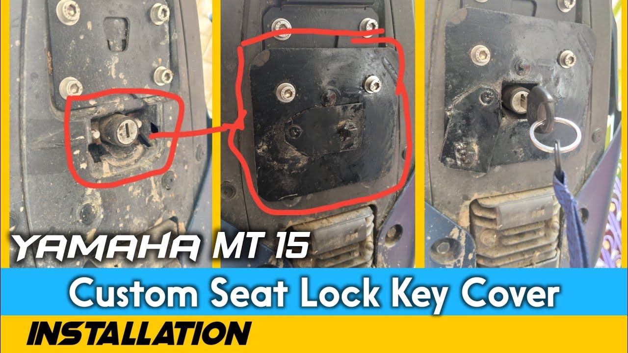 Custom Seat Lock Cover For MT 15 || After Installing Tail Tidy MT 15 ...