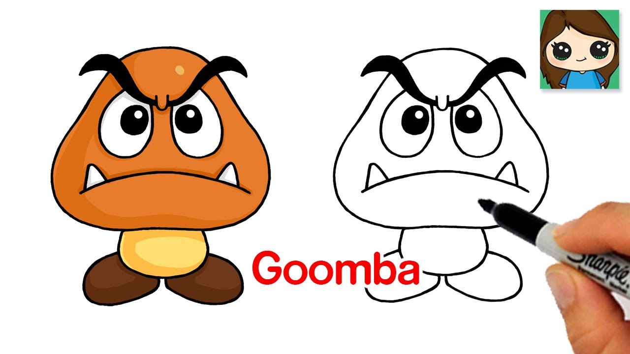How to Draw Goomba Mushroom | Super Mario Bros - YouTube
