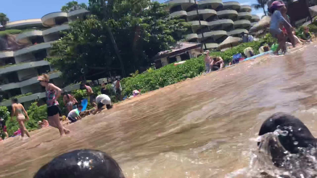 Getting knocked over by a wave Hawaii June 2018 - YouTube