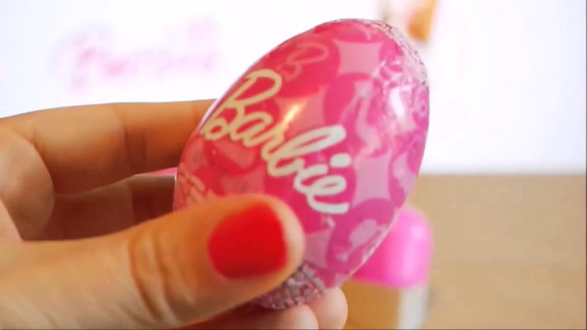 barbie chocolate eggs with surprise jewellery pink blue green toys ...