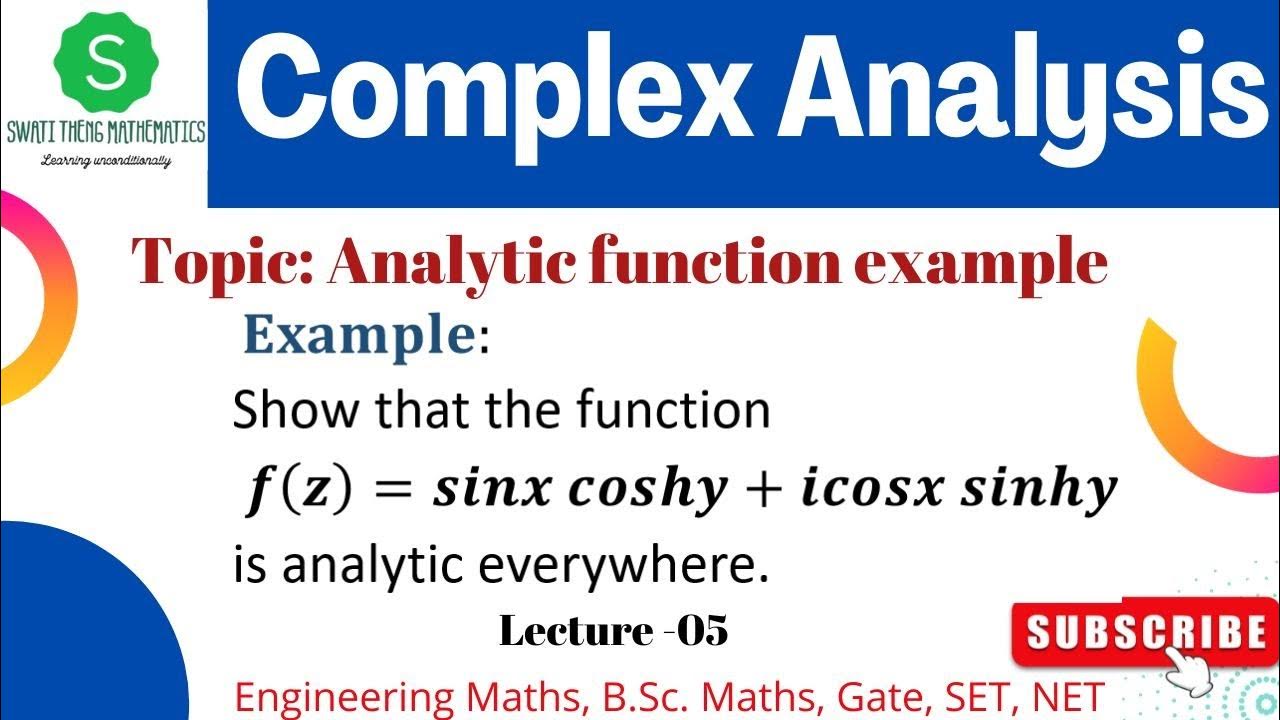 Show that function analysis everywhere || Complex Analysis - YouTube