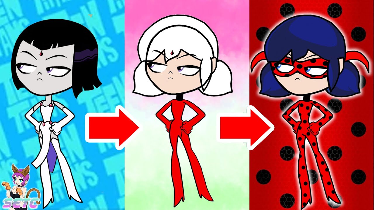 Teen Titans Go! Lets change Raven into Miraculous Ladybug - Cartoon ...