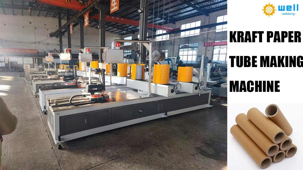 How Paper Tubes are Made Step by Step Process #papertubemachine # ...