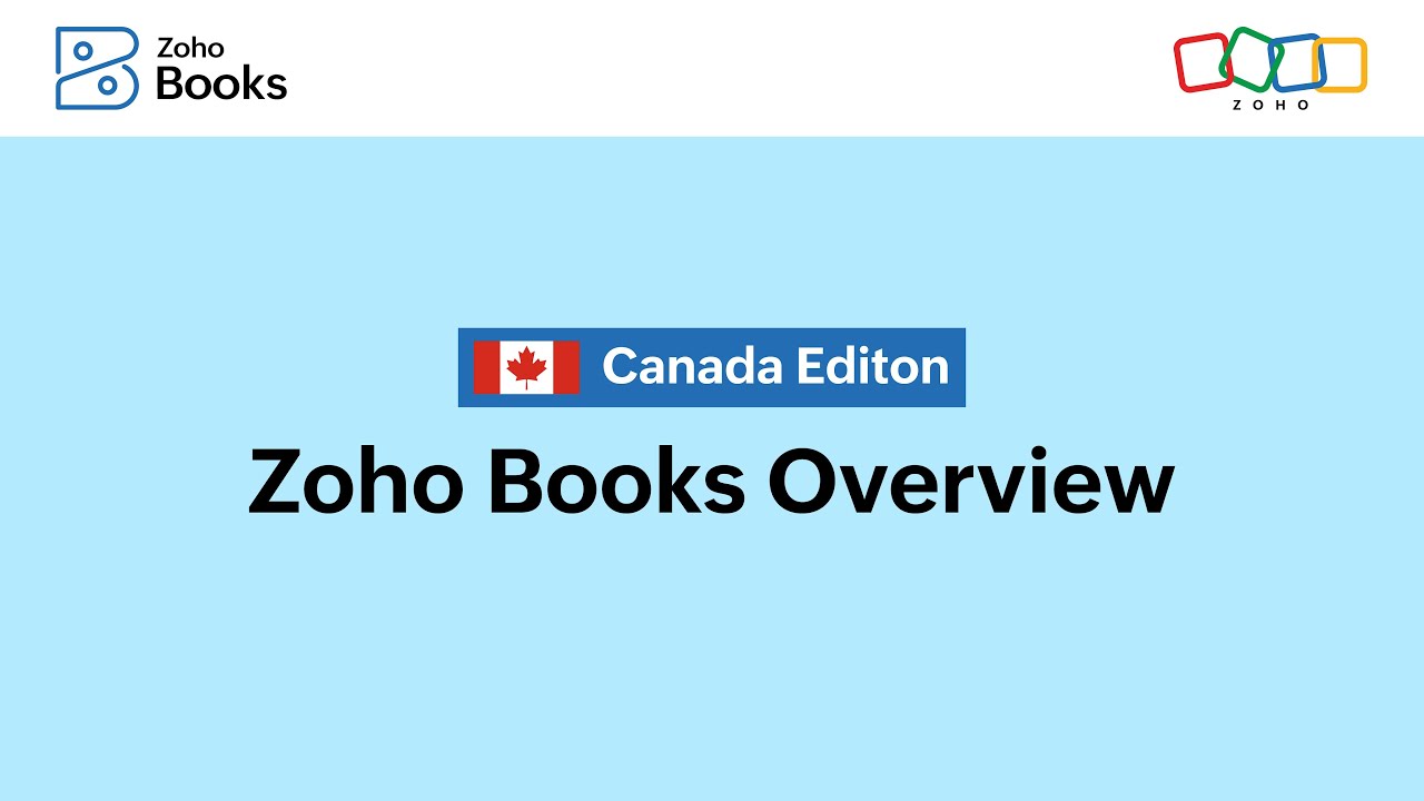 Signing Up & Getting Started - Zoho Books - Canada Edition - YouTube