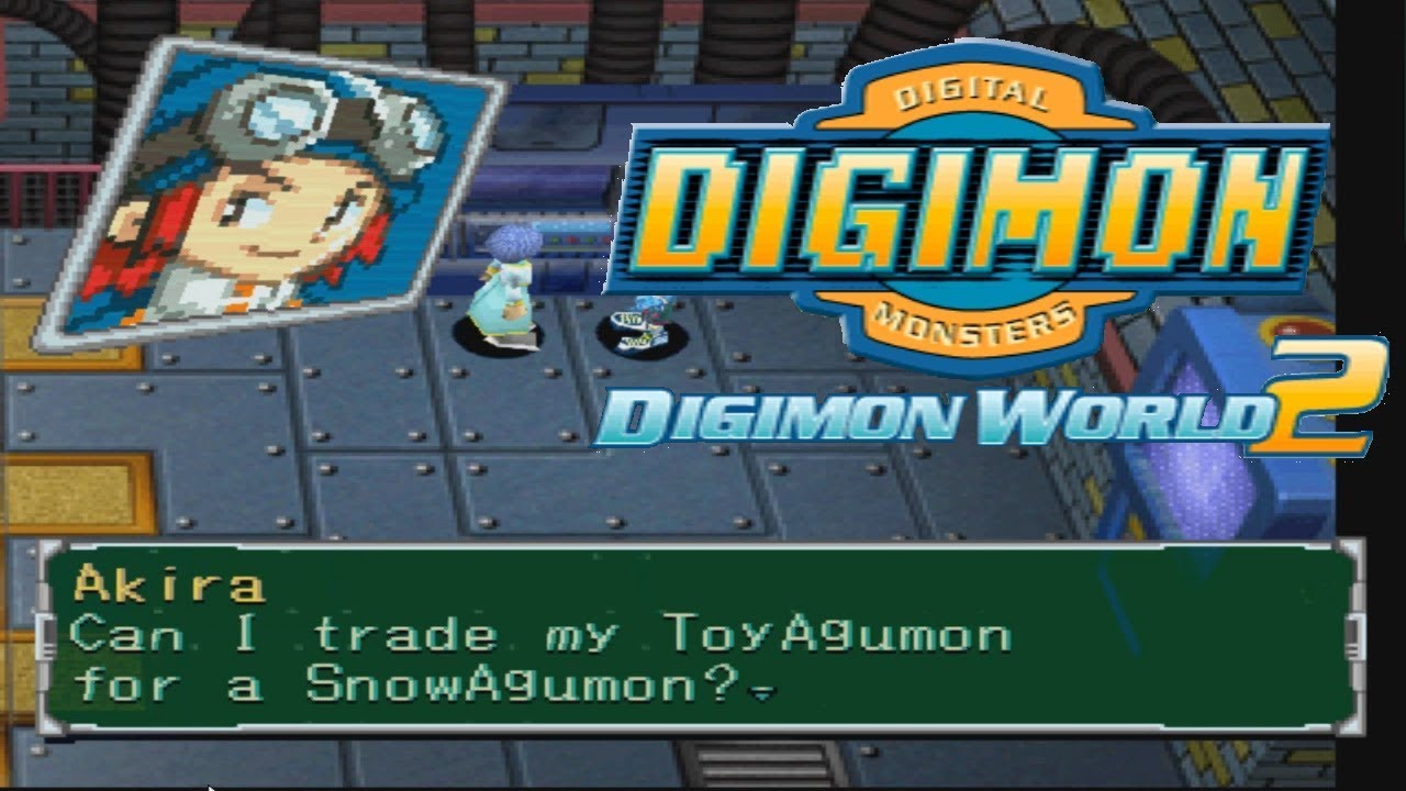 Digimon World 2 Playthrough #5 - Trading a ToyAgumon for a SnowAgumon ...