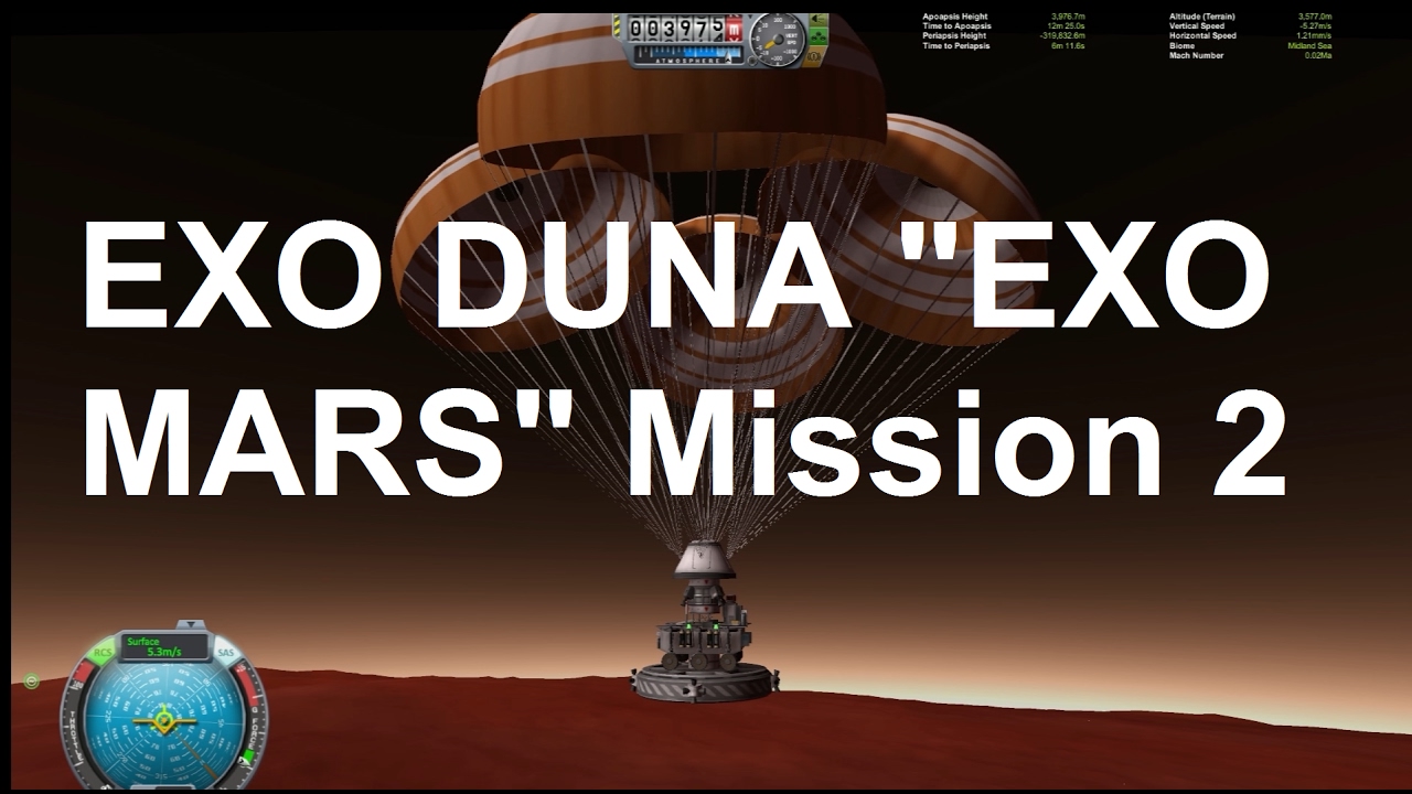 EXO DUNA "EXO MARS" Mission 2 - Rover Agence spatiale MIB.c - YouTube