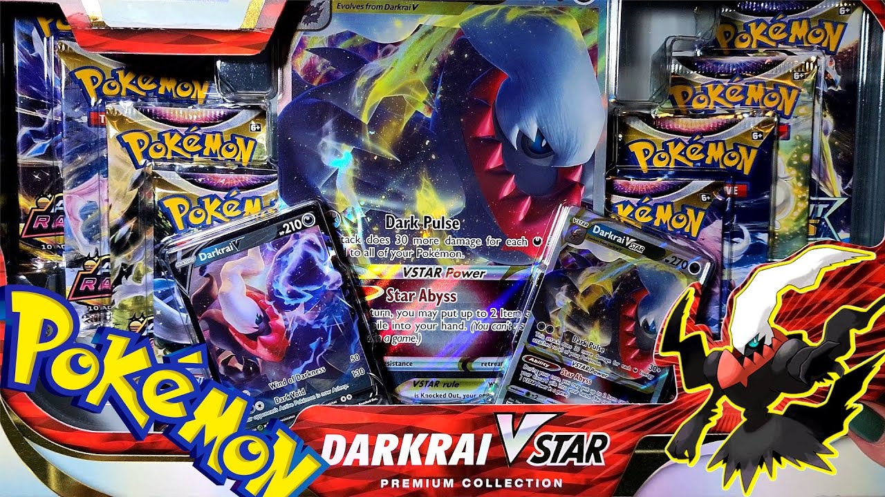 Opening DARKRAI VStar Premium Collection - 8 Pokemon TCG Packs + Promo ...