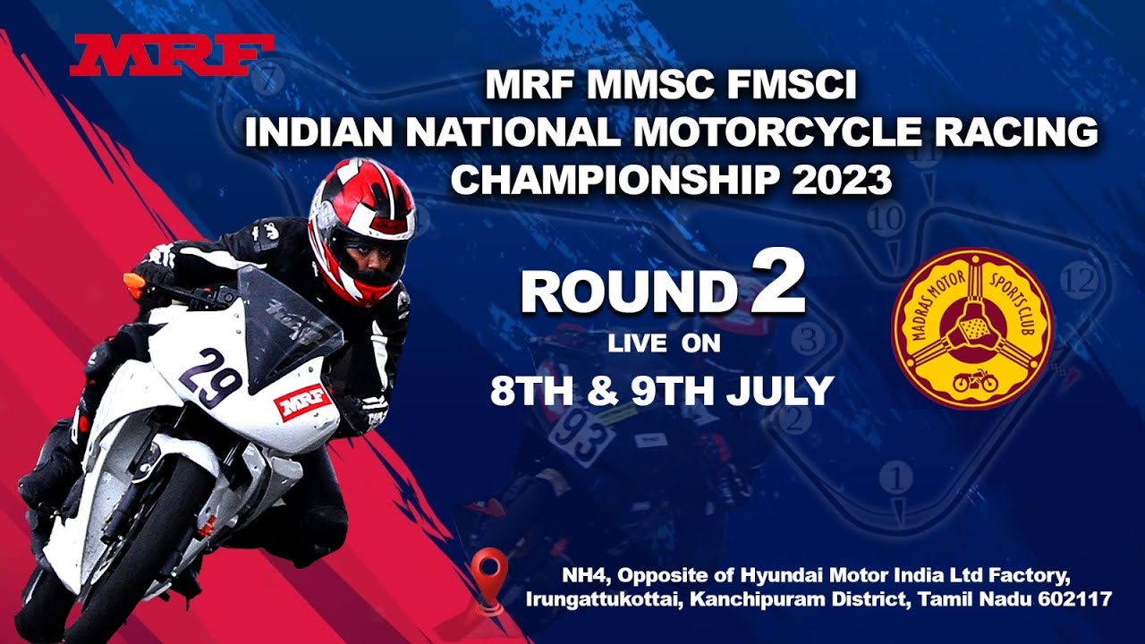 MRF MMSC fmsci Indian National Motorcycle Racing Championship 2023 Day ...