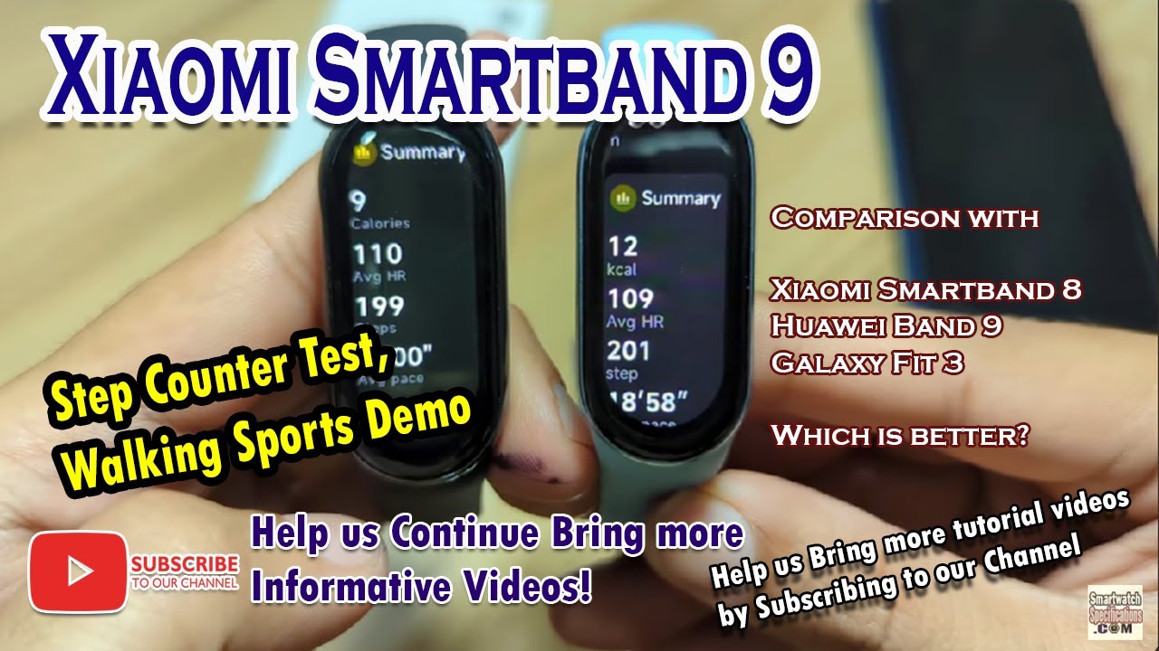 Xiaomi Smartband 9 - Step Counter Test, Walking Sports Demo - YouTube