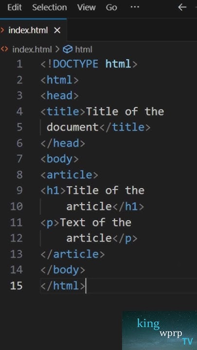 HTML Tutorial l HTML Element Reference | article code #htmltutorial #html #coding #htmlcss# ...