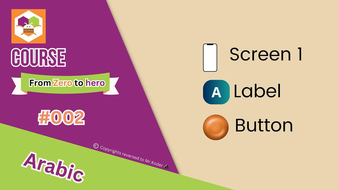 #002 MIT App Inventor explain Screen1 | label | Button - YouTube