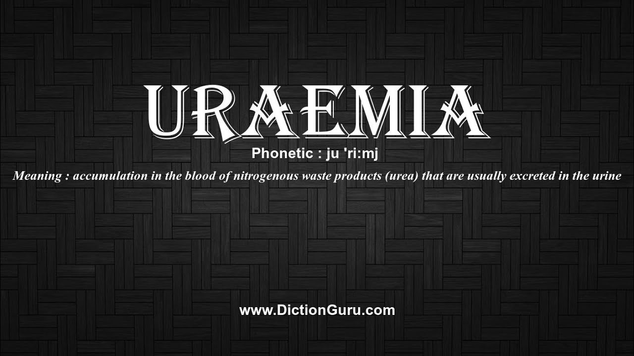 How to Pronounce uraemia with Meaning, Phonetic, Synonyms and Sentence ...
