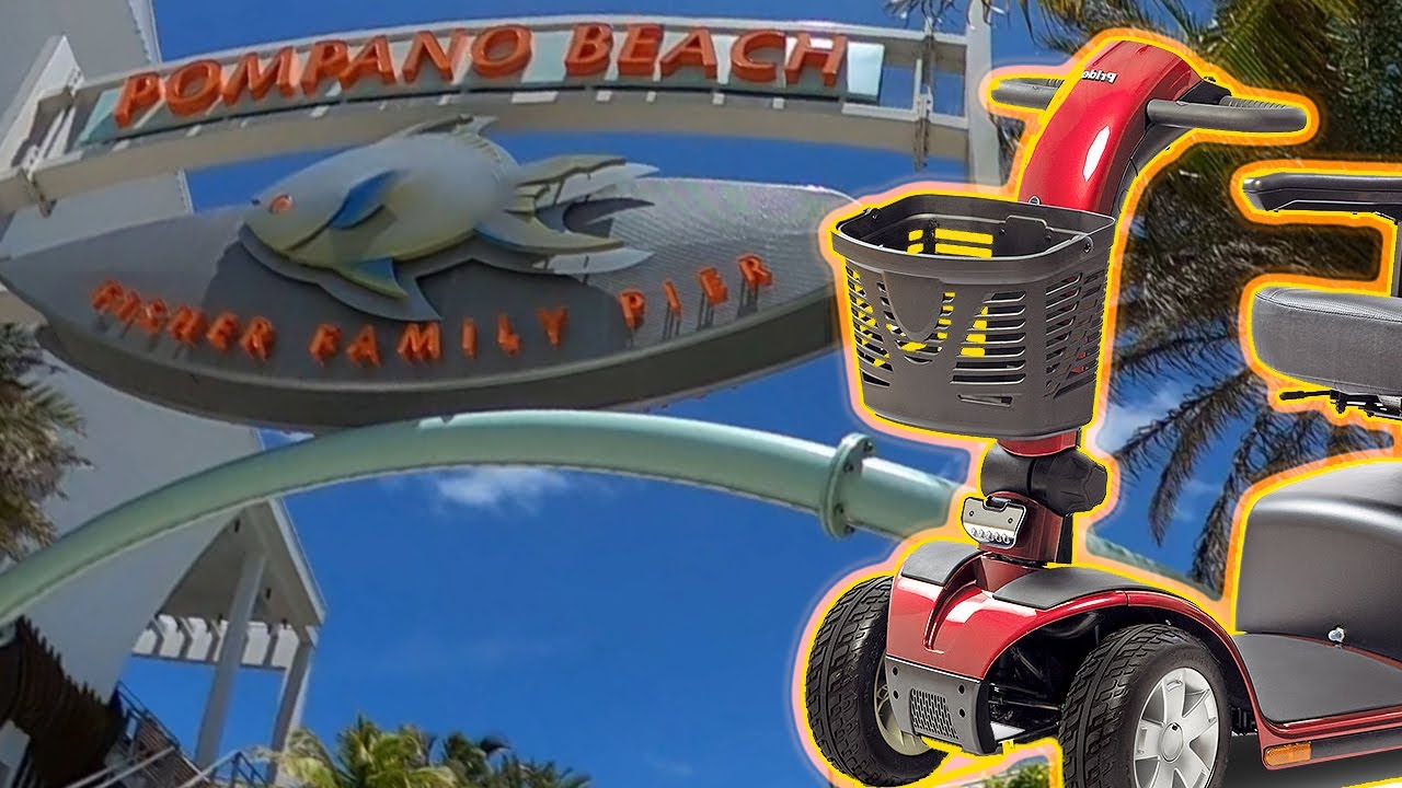 🐝 Pompano Beach Fishing Pier With A Mobility Scooter - YouTube