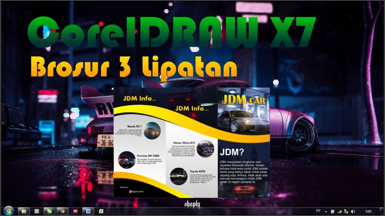 Membuat Brosur 3 Lipatan Menggunakan CorelDraw - YouTube