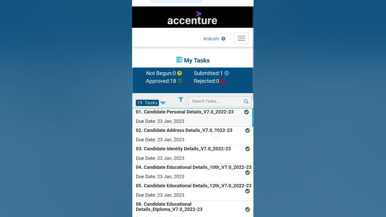 Accenture Task Upload | Accenture Task Notification Mail | Accenture Documents verification ...