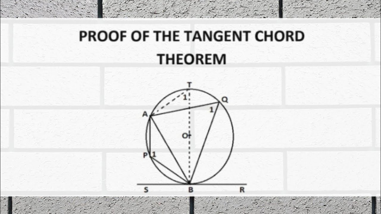 Proof of the tangent chord theorem explanation #tangentchordtheorem ...