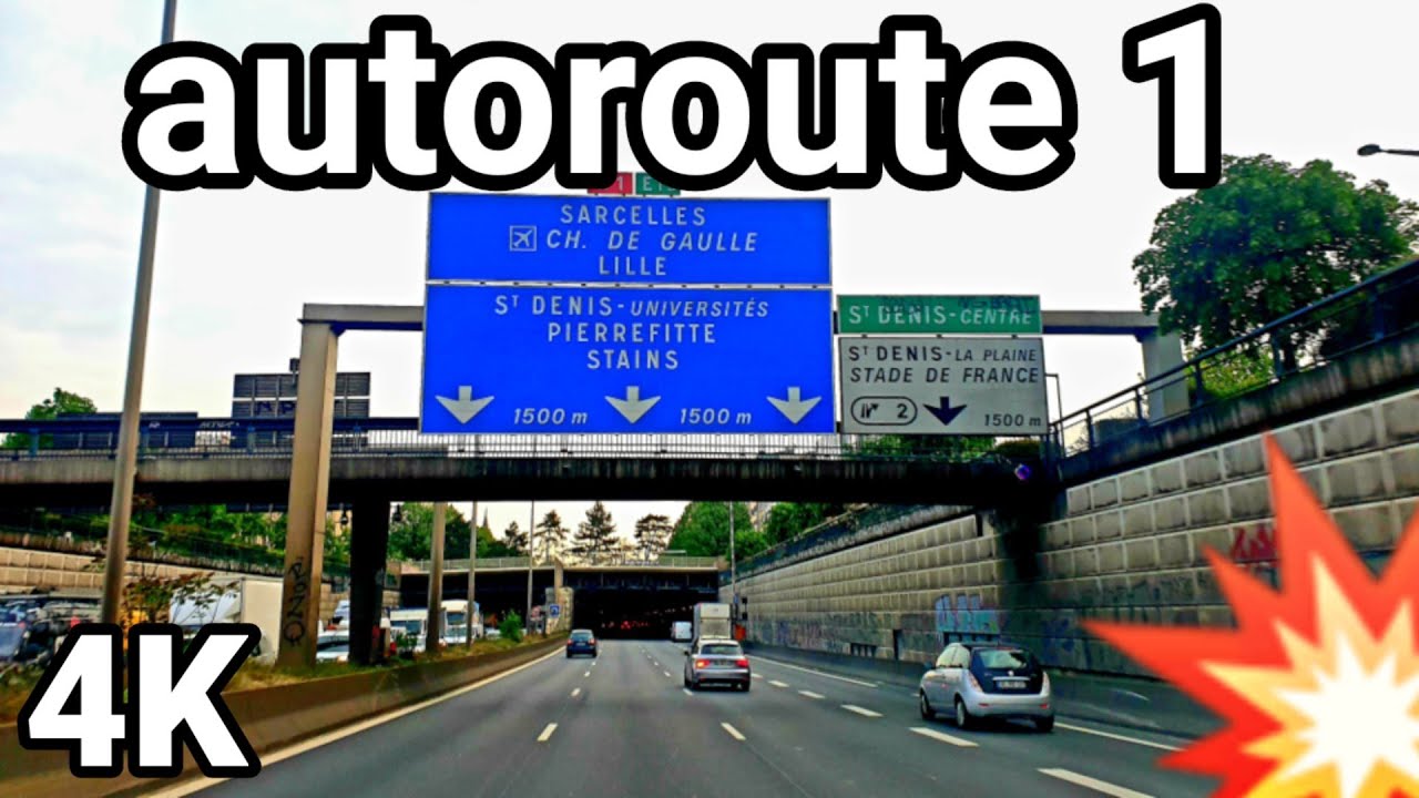 DRIVING IN PARIS | AUTOROUTE 1 (A1) | MERCEDES BENZ ON THE ROAD | 4K ...