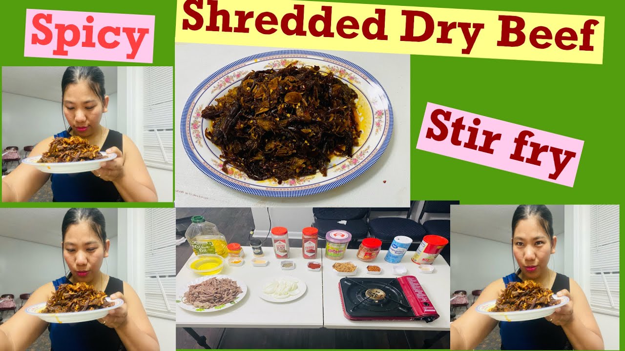 Spicy Shredded Dry Beef Stir Fry!!! - YouTube