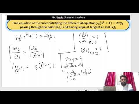 Find the equation of curve satisfying the given differential equation and passing through (0,1 ...
