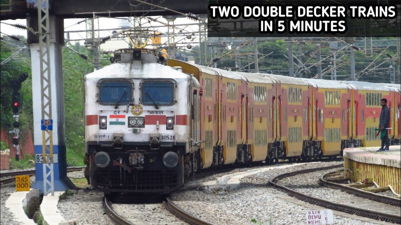 Two Double Decker Trains in 5 minutes gap at Bangalore | Indian ...