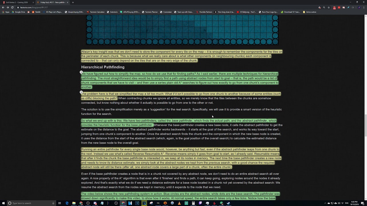 Factorio Friday Facts #317 - New path finding algorithm Bye Bye TOGoS - YouTube