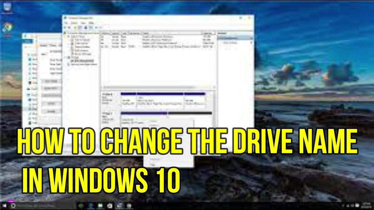 how to change the drive name in windows 10 - YouTube