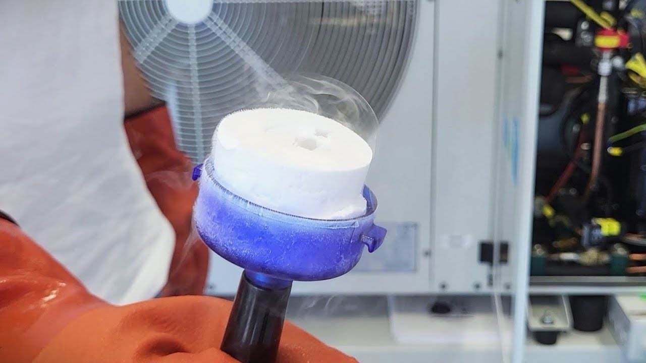 Dry ice formation - YouTube